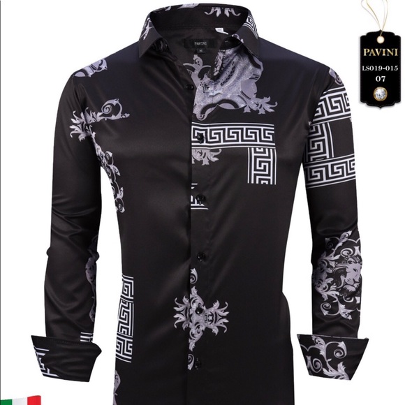 Pavini | Shirts | Black Pavini Long Sleeve Shirt | Poshmark